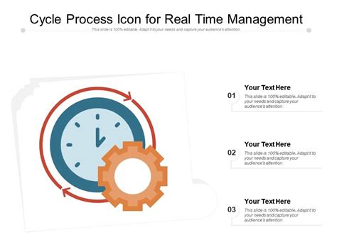 Cycle Process Icon For Real Time Management Presentation Graphics Presentation PowerPoint