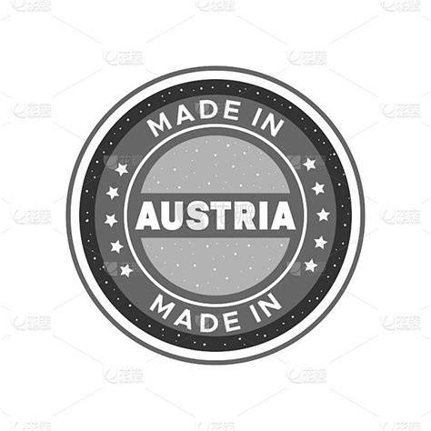 奥地利制造黑色垃圾圆形邮票