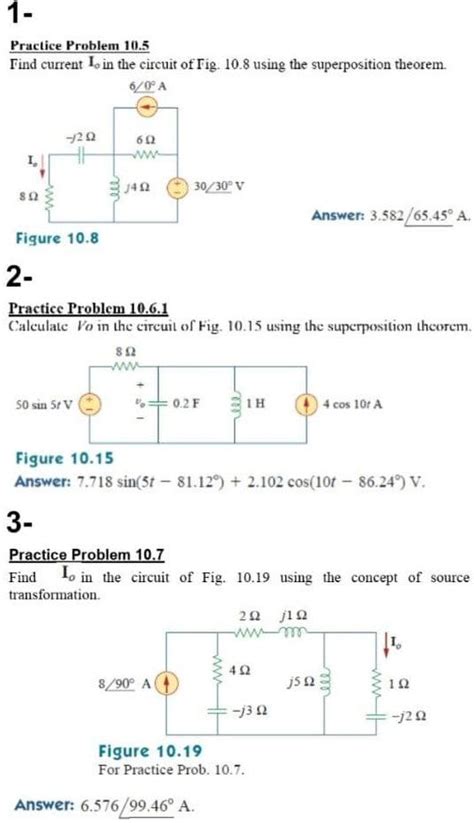 Solved 1 Practice Problem 10 5 Find Current 1 In The Chegg Com
