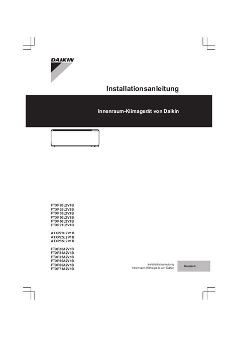 Daikin Ftxp20l2v1b Ftxp25l2v1b Ftxp35l2v1b Ftxp50l2v1b Ftxp60l2v1b