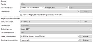 TMS320F28335 Warning Data Is Being Written To Auto Generated File Another One C2000