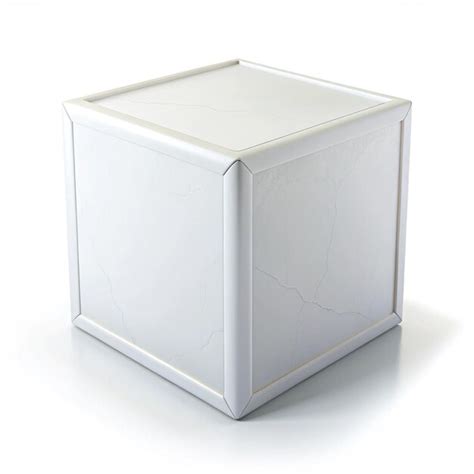 White Cube 3d Illustration Isolated On White Background Premium Ai Generated Image