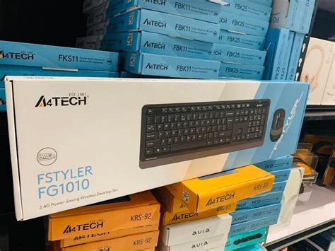 A4tech Fstyler Fg1010 Wireless Keyboard Mouse Combo Usb Grey Computers