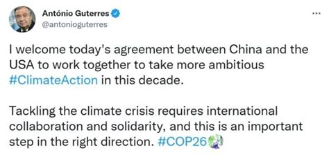 中美达成强化气候行动联合宣言，中国气候特使：共识大于分歧腾讯新闻