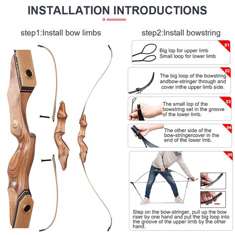 60 Archery Hunting Bow Wood Laminated Takedown Recurve Bow Right Hand