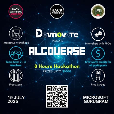 Hackwithindia 🚨 Hackwithindia X Igdtuw Chapter Presents Algoverse🚨 🗓️ Date 19th July 2025 📍