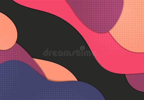 Abstract Colors Style Template Of Doodle Artwork Decoration Overlapping Style Artwork Of Wavy