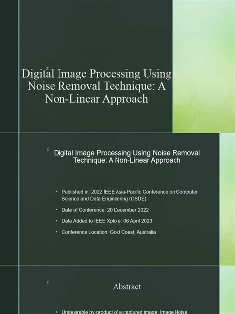 Digital Image Processing Using Noise Removal Technique Pdf Signal Processing Graphics
