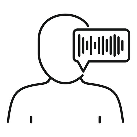 Man Voice Authentication Icon Outline Style 14596645 Vector Art At