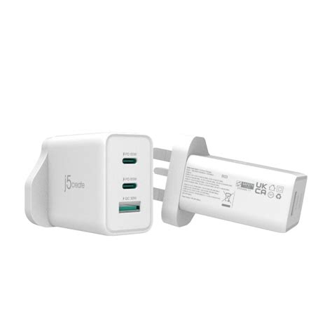 J5create Jup3365f 65w Gan Usb C 3 Port Charger Usb C And Usb Type A With Auto Balance Output Msl