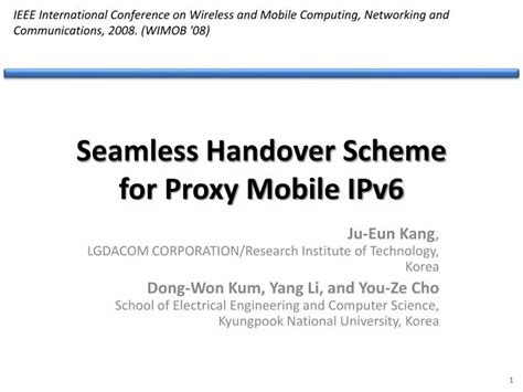 Ppt Seamless Handover Scheme For Proxy Mobile Ipv6 Powerpoint