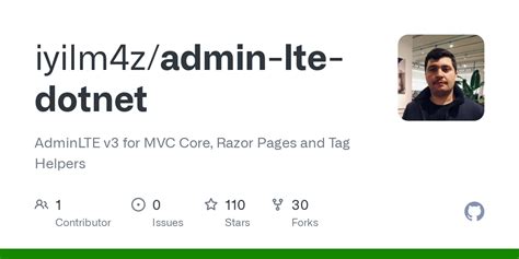 Github Iyilm4zadmin Lte Dotnet Adminlte V3 For Mvc Core Razor