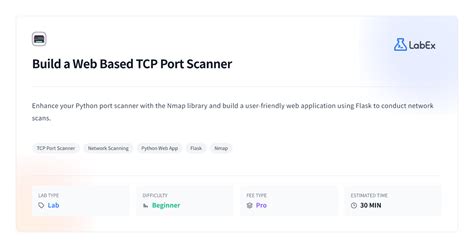 Tcp Port Scanner Network Scanning Python Web App Labex