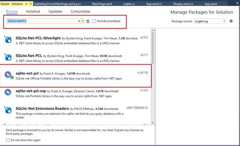 Working With Sqlite In Xamarin Forms Application