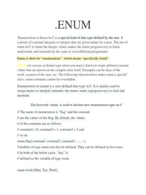 Enum Pdf