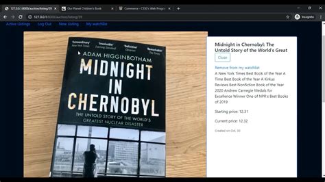 Cs50 Web Project 2 Commerce Design An Ebay Like E Commerce Auction Site Youtube