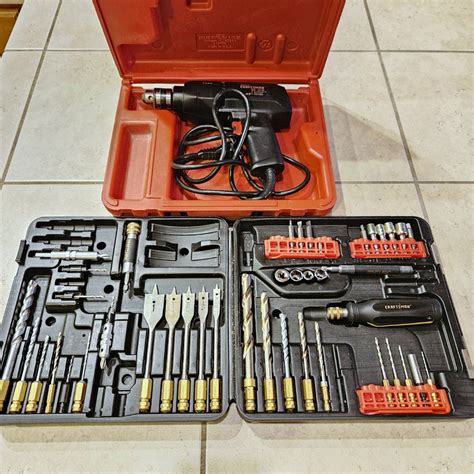 G Lot 126 Craftsman Drill Bit Set And Corded Drill Legacies Estate