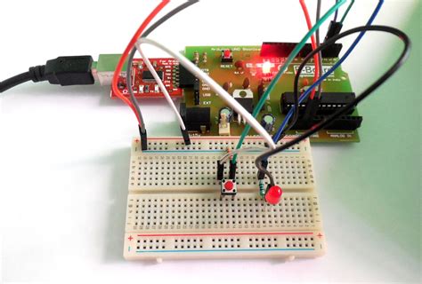 arduino digital input and output pushbutton and led robo india