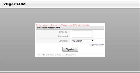 vtiger customer portal troubleshooting and common errors