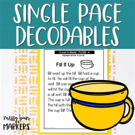 Decodable Text Pdf Bundle By Messy Bun And Markers Tpt