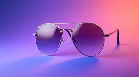 Premium Photo Stylish Aviator Sunglasses On Gradient