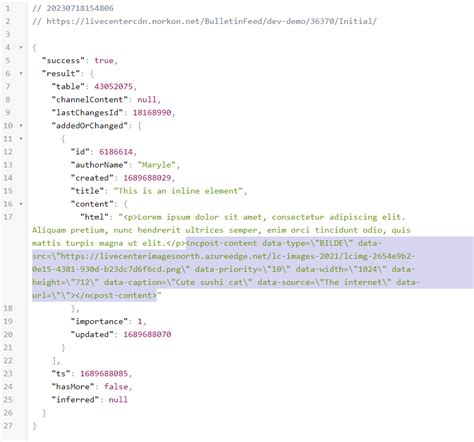 inline renderer