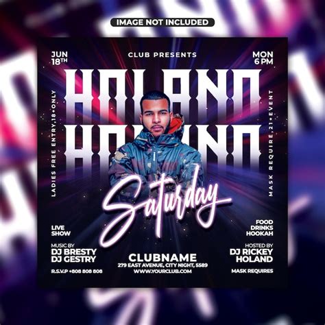 나이트 파티 클럽 Dj 전단지 템플릿 디자인 프리미엄 Psd 파일