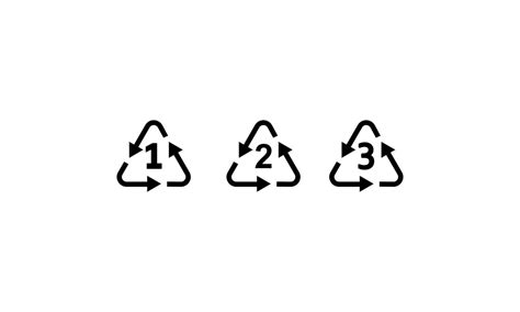 Recycling Code Table Resin Identification Code Vector Illustration