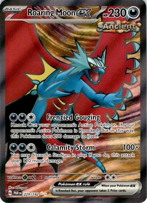 229182 Full Art Roaring Moon Ex 229182 Ultra Rare Paradox Rift