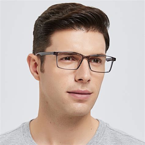 Butler Rectangle Gray Full Frame Tr90 Eyeglasses Glassesshop