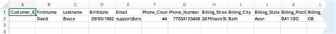 Import Customers From A Csv File