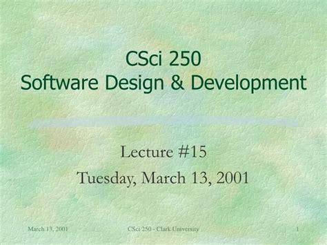 Ppt Csci 250 Software Design And Development Powerpoint Presentation