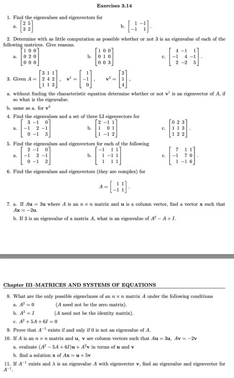 Solved Find The Eigenvalues Of The Given Matrix And Eigen