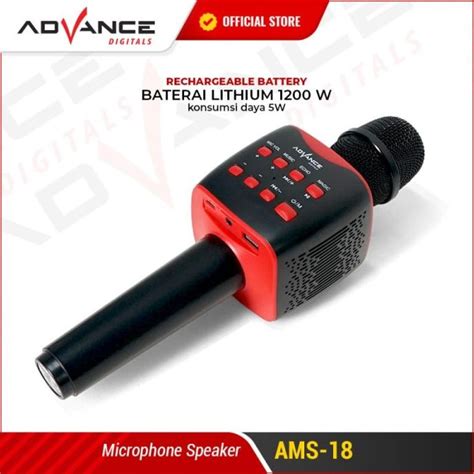 Jual Advance Ams Microphone Speaker Mic Karoke Bluetooth New Shopee Indonesia