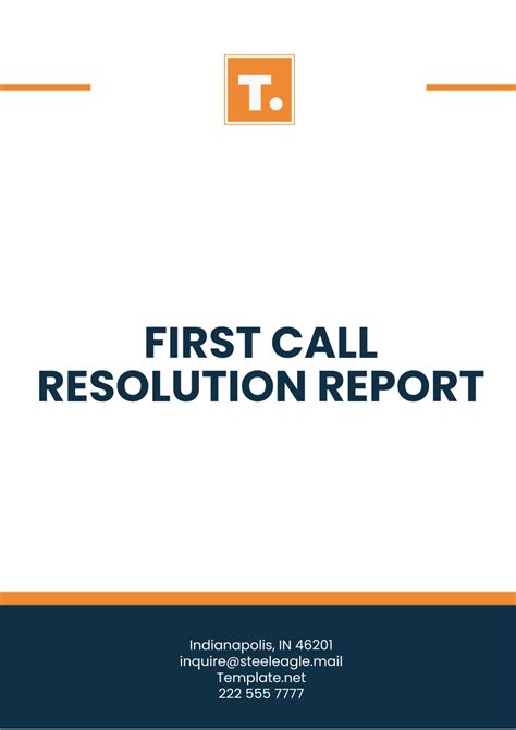 Free First Call Resolution Report Template To Edit Online