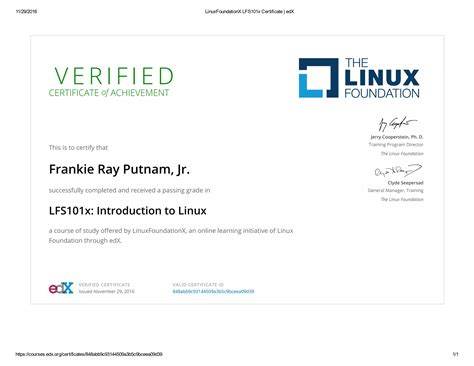 Linuxfoundationx Lfs101x Certificate Edx Ppt