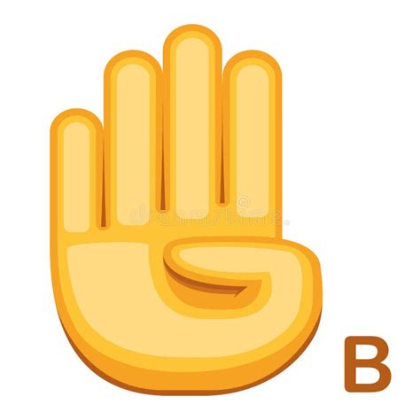 Vector Sign Language Icon Letter B Stock Vector Illustration Of