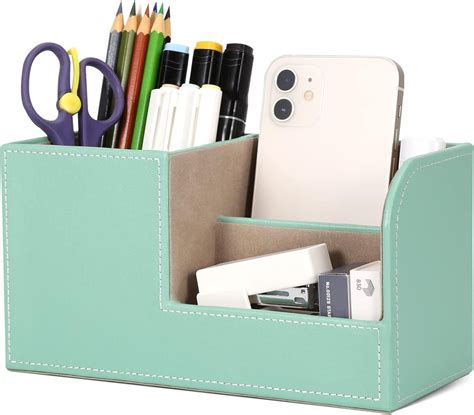 органайзер для канцелярии Кожаный пенал для хранения офисных принадлежностей купить с