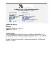 Csis Summer Outline Docx Commerce And Business Administration Course Outline And