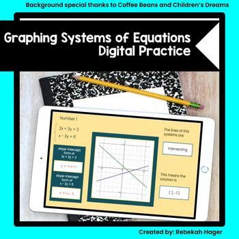 Graphing Systems Of Equations Digital Practice Google Slides Edition