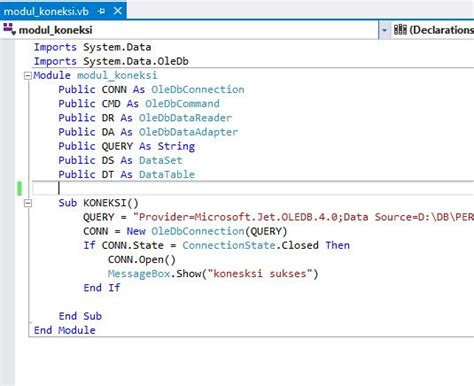Koneksi Database Ms Access Mdb Priacoding