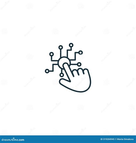 Digitalization Icon Monochrome Simple Virtual Assistant Icon For Templates Web Design And