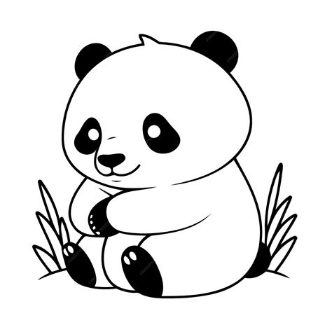 Premium Vector Vector Illustration Of A Cute Panda Doodle For