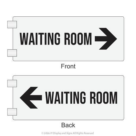 Acrylic Waiting Room Sign Wall Mounted Door Corridor Signage Side Mount