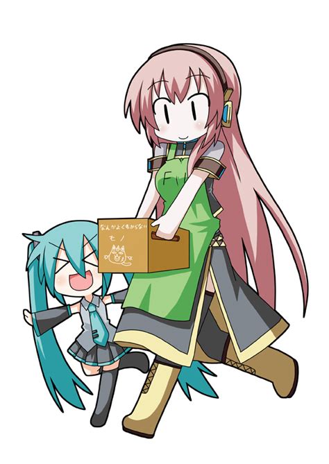 hatsune miku megurine luka chibi miku and the thing not quite sure