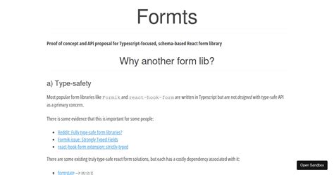 Formts Poc Codesandbox