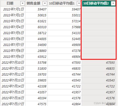 power bi中如何实现移动平均功能 powerbi 移动平均 csdn博客