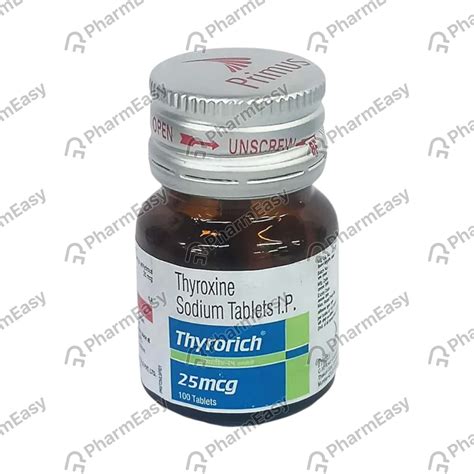 Thyrorich 25 Mcg Tablet 100 Uses Side Effects Price And Dosage