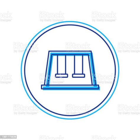 흰색 배경에 고립 된 놀이터 아이콘에 아이 여름 게임을위한 채워진 윤곽 스윙 야외 엔터테인먼트 장비 벡터 0명에 대한 스톡 벡터 아트 및 기타 이미지 Istock