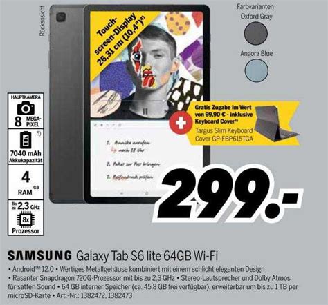 Samsung Galaxy Tab S Lite Gb Wi Fi Angebot Bei Medimax Prospekte De